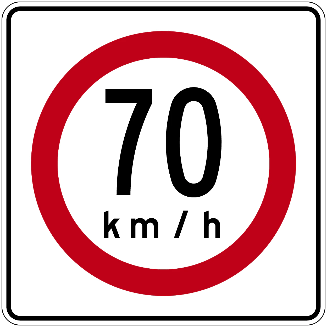 Señal de máxima velocidad SR-9 70 - roadsings